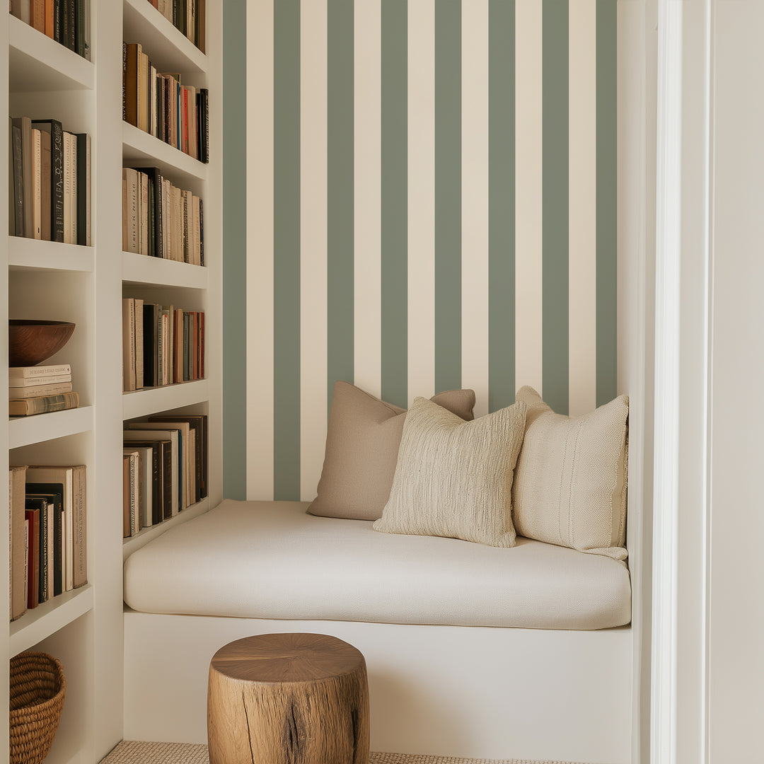 Charlie Stripe in Sage – North and Finch